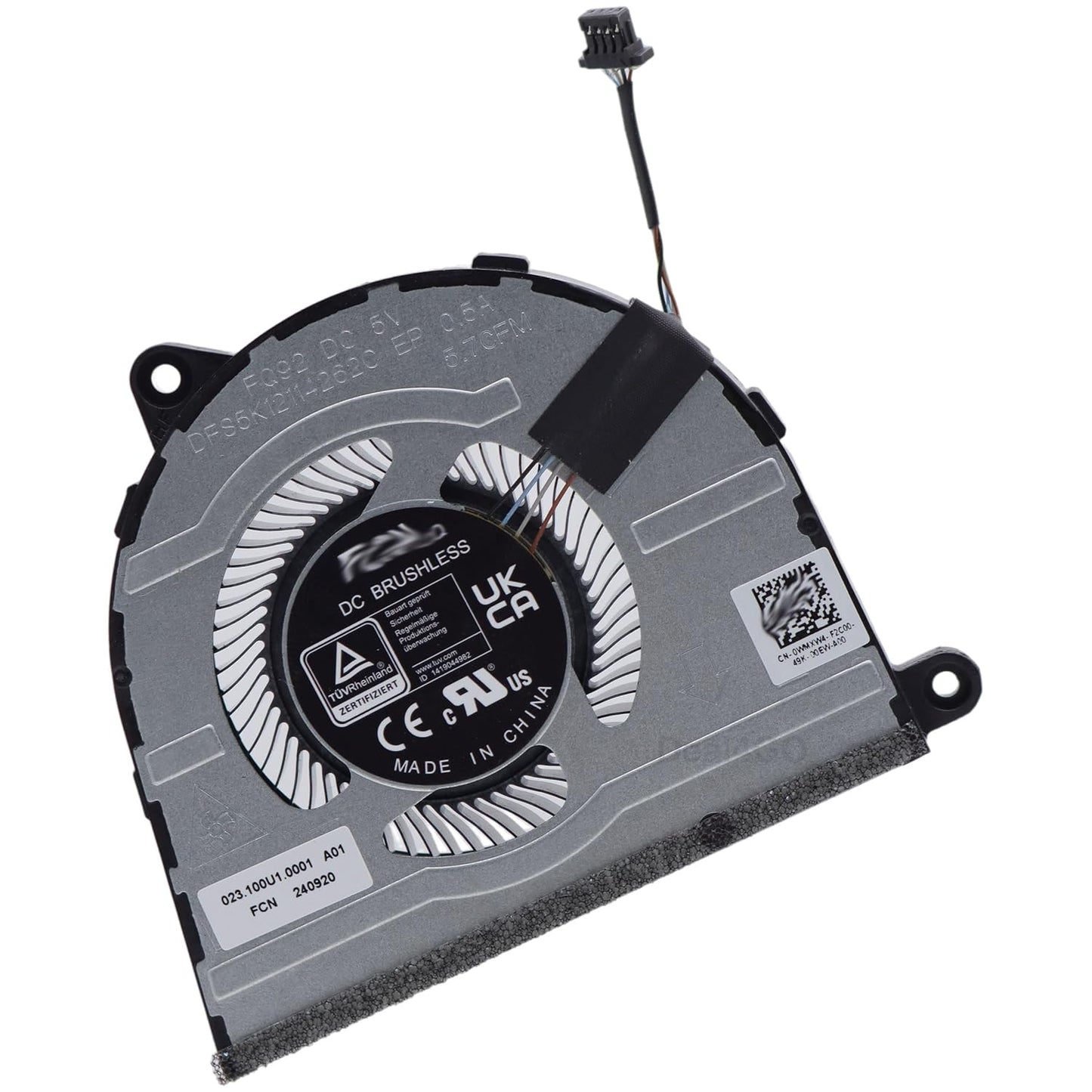Dell CPU Cooling Fan RTX Inspiron 16 Plus 7630 7635 P125F WMXW4 0WMXW4 ...