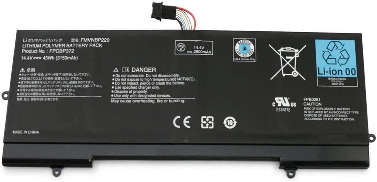 Fujitsu Battery Pack for LifeBook U772 FPCBP372 FPB0281 FMVNBP220 New ...