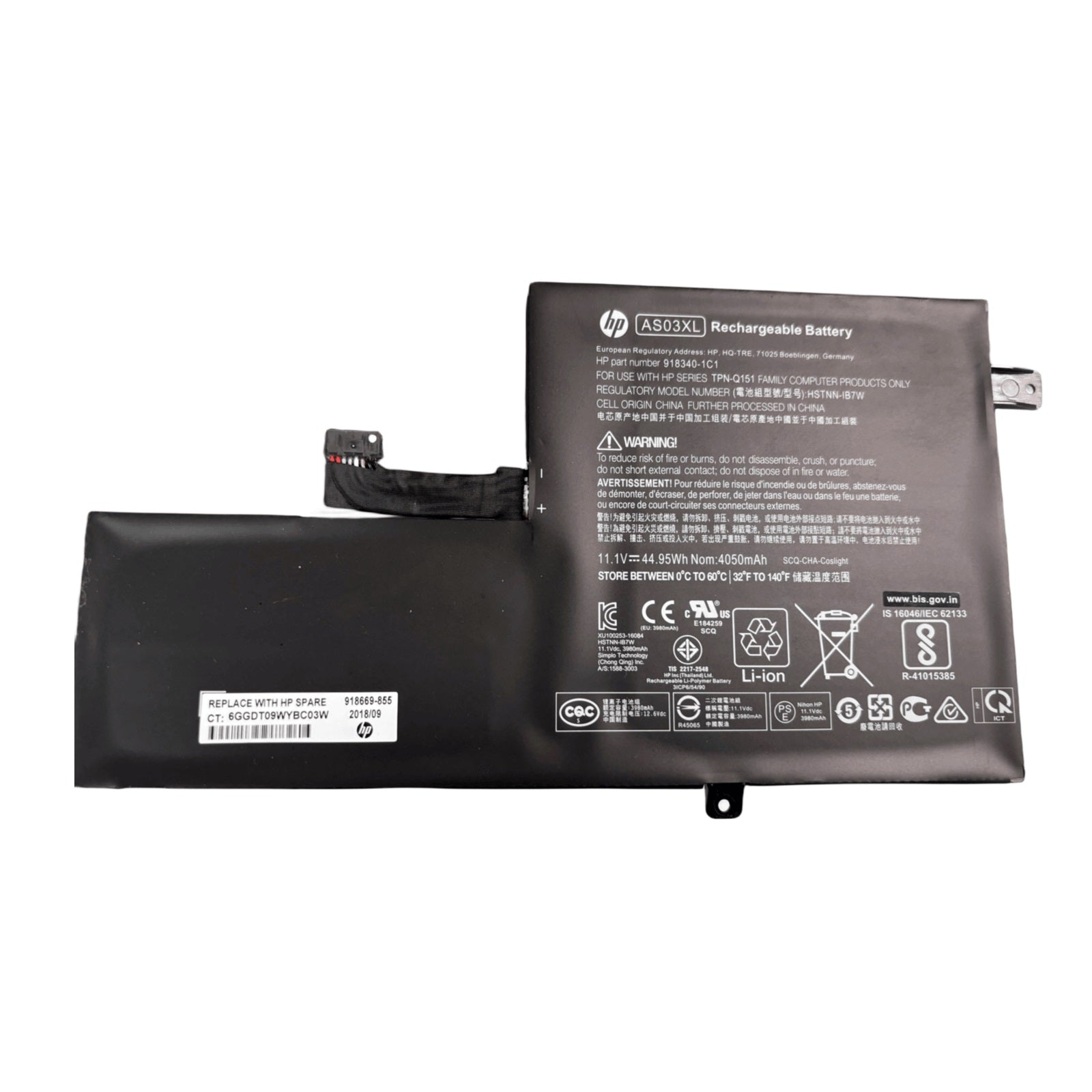 HP Battery Pack for Chromebook 11 G5 11G5 EE TPN-Q151 AS03XL Genuine ...