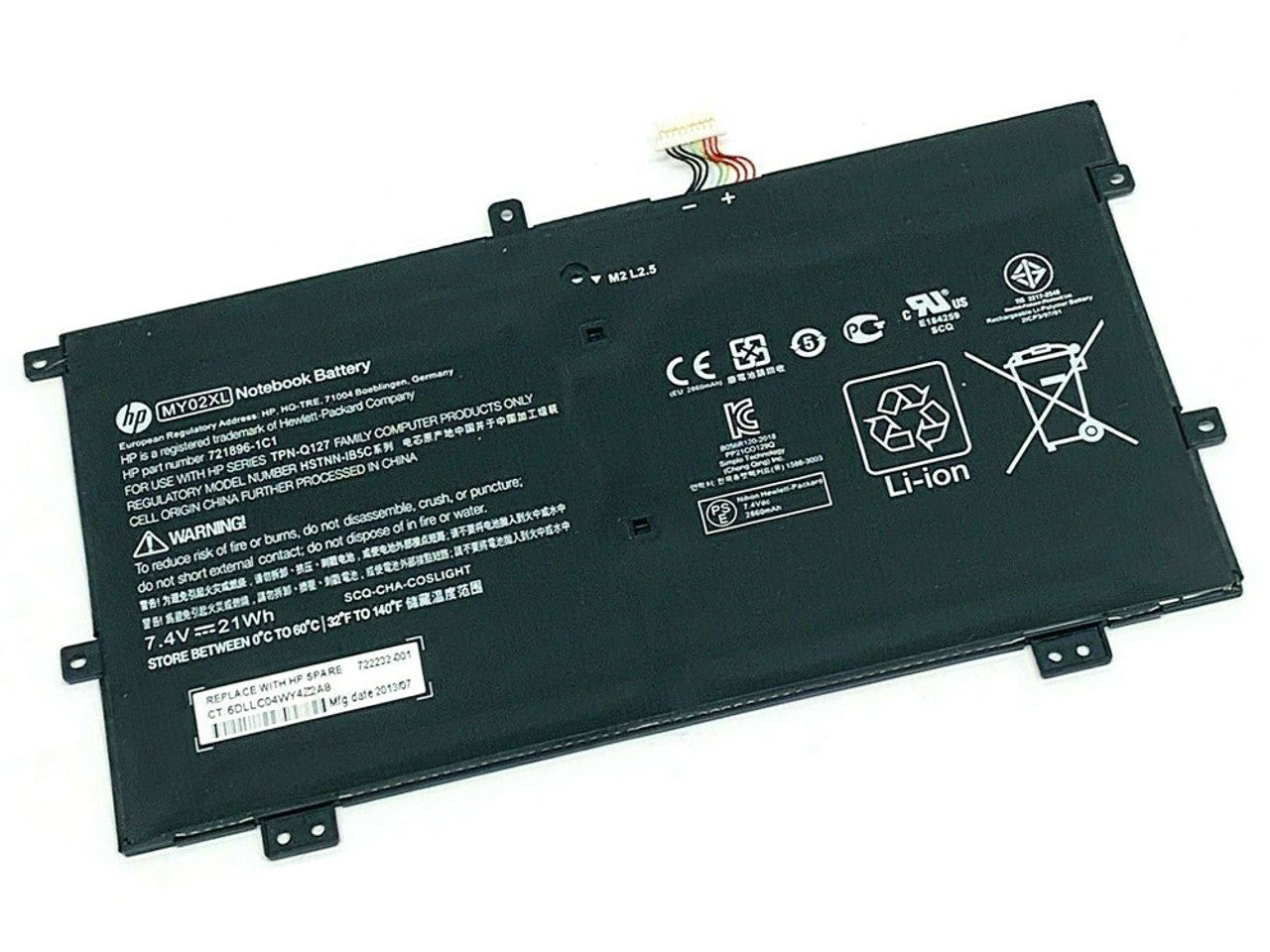 HP Battery Pack for SlateBook X2 10-H 10-H000 TPN-Q127 - MY02XL New ...