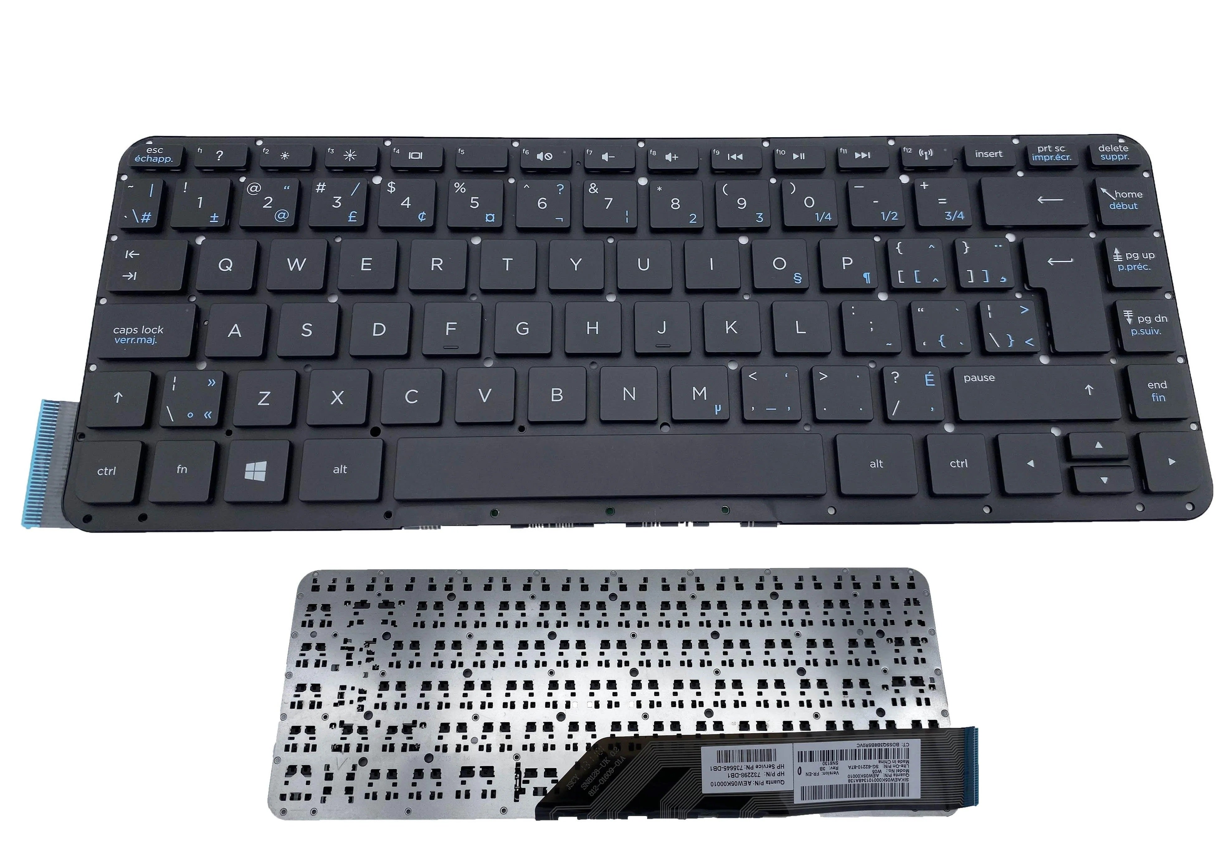 HP Keyboard EN/FR Canadian CF CA for Split X2 13-M 13T-M - 732298-DB1 ...