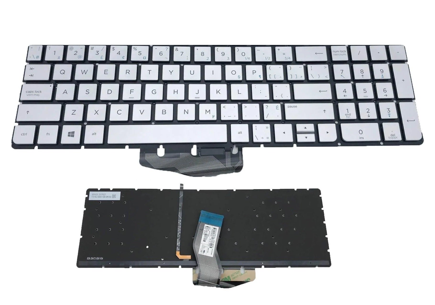 HP Keyboard English/French Canadian CA BL ENVY 15-AS 15T-AS 846673-DB1 ...