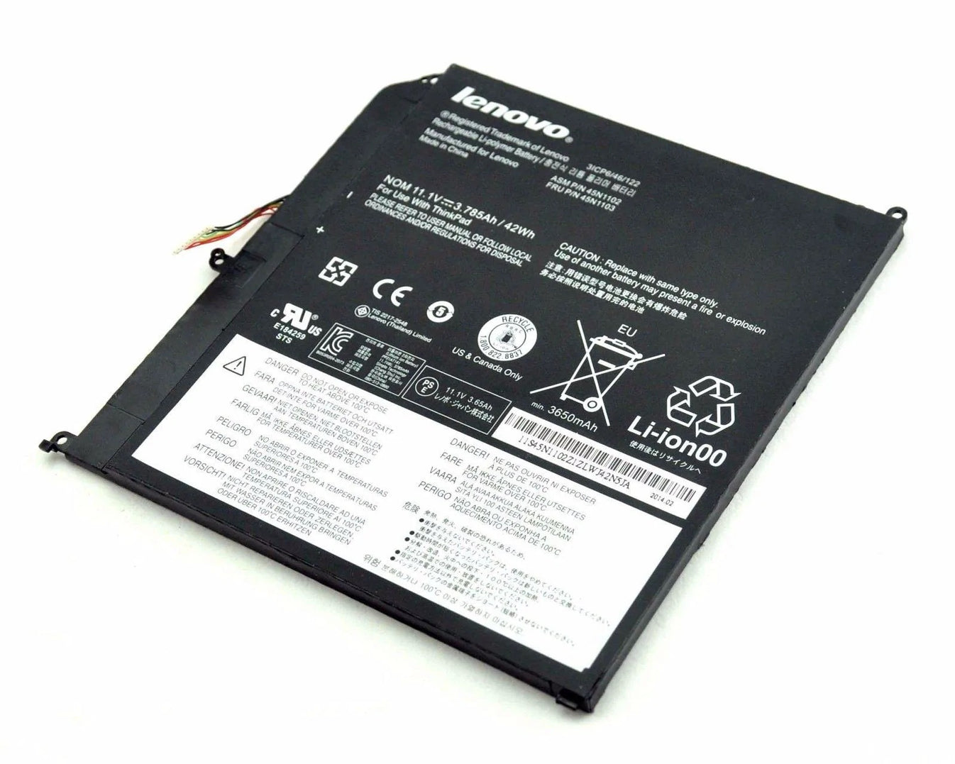 Lenovo Battery Pack for ThinkPad X1 Helix MT3697 3701 20CG 45N1103 New ...