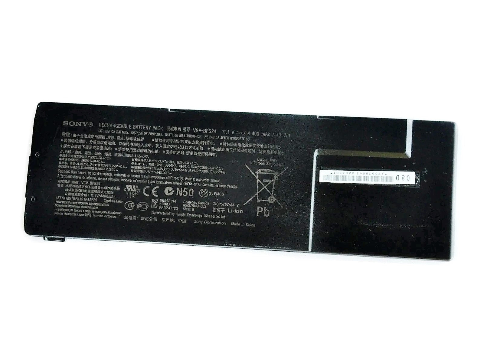 Sony Battery Pack VAIO VPC-SA VPC-SB VPC-SC VPC-SD VPC-SE - VGP-BPS24 ...